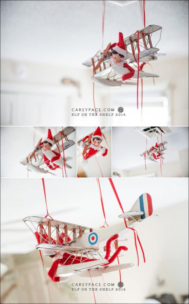 5 Flying Elf on the Shelf Poses