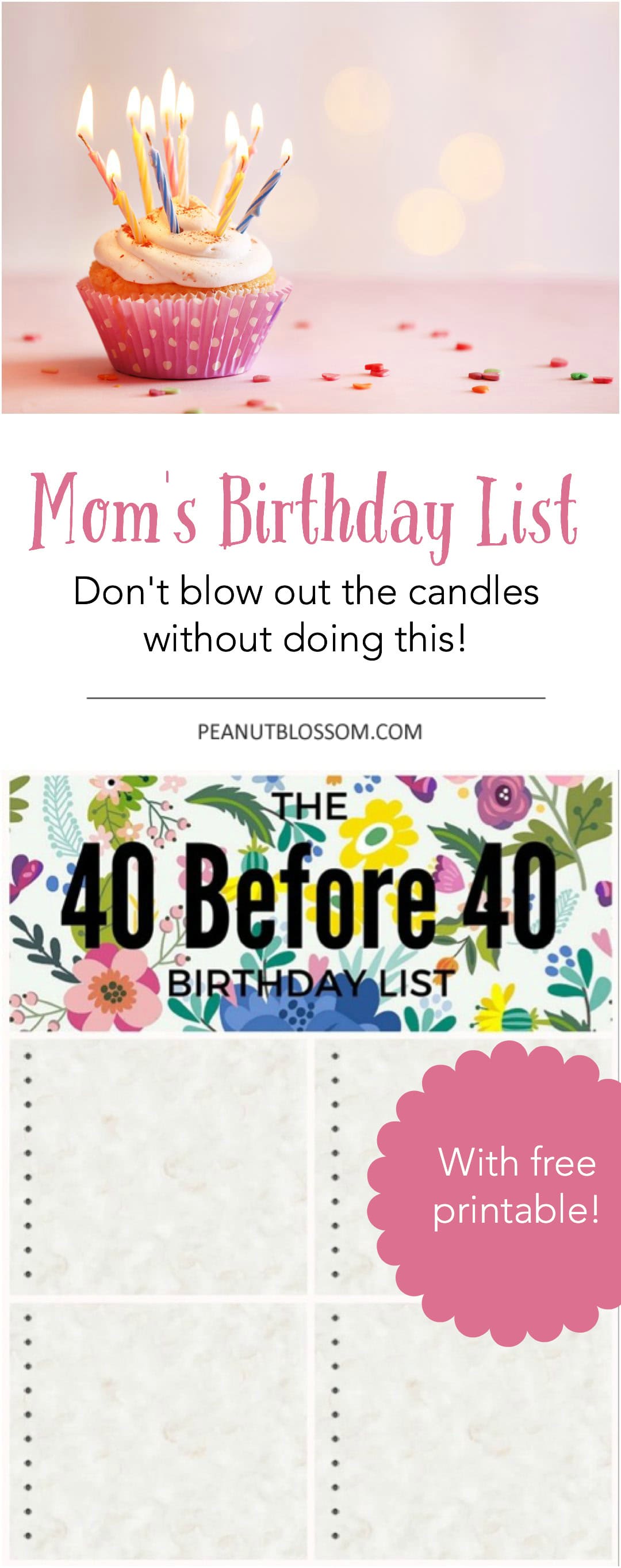 40 Before 40: A Birthday Bucket List - Peanut Blossom