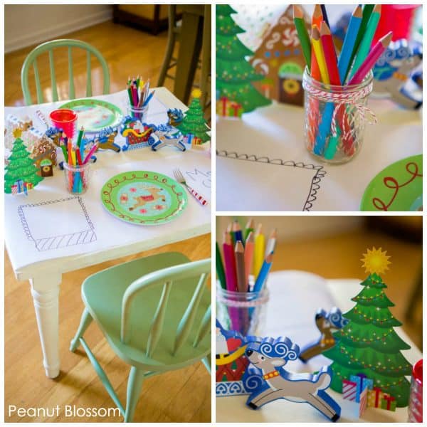 Cutest Christmas Kids' Table EVER - Peanut Blossom