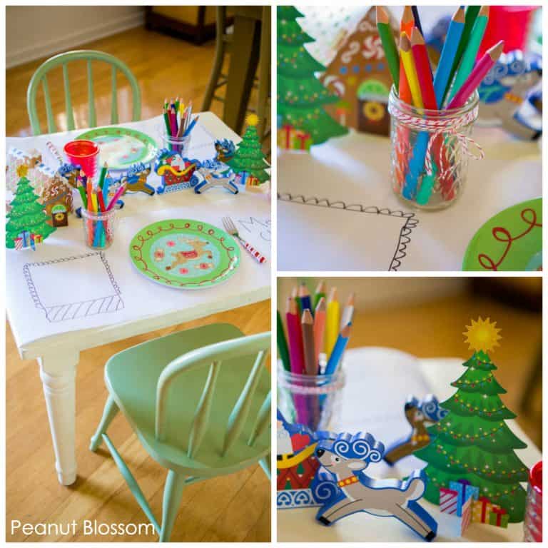 Cutest Christmas Kids' Table EVER - Peanut Blossom