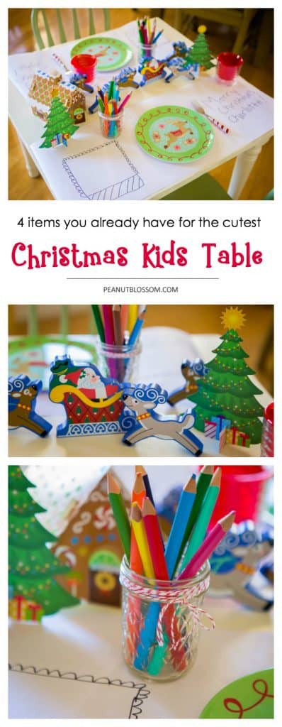 Cutest Christmas Kids' Table EVER - Peanut Blossom
