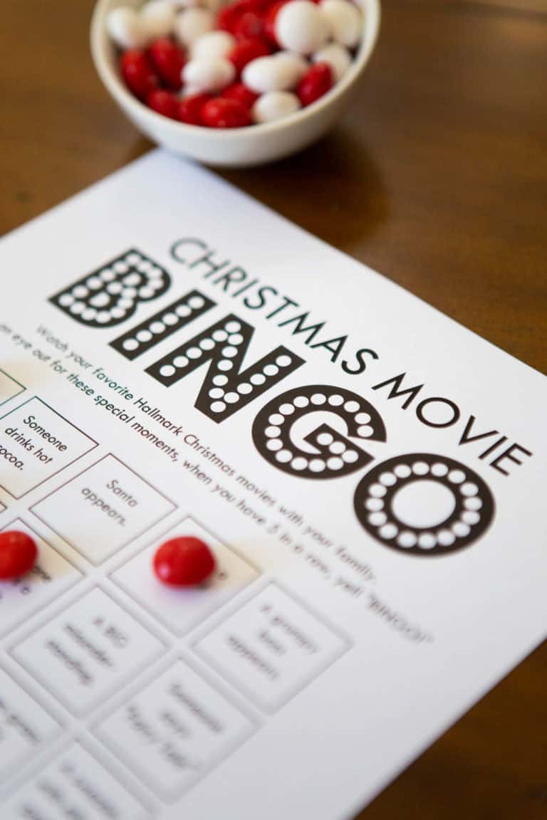FREE Hallmark Christmas Movie Bingo Peanut Blossom