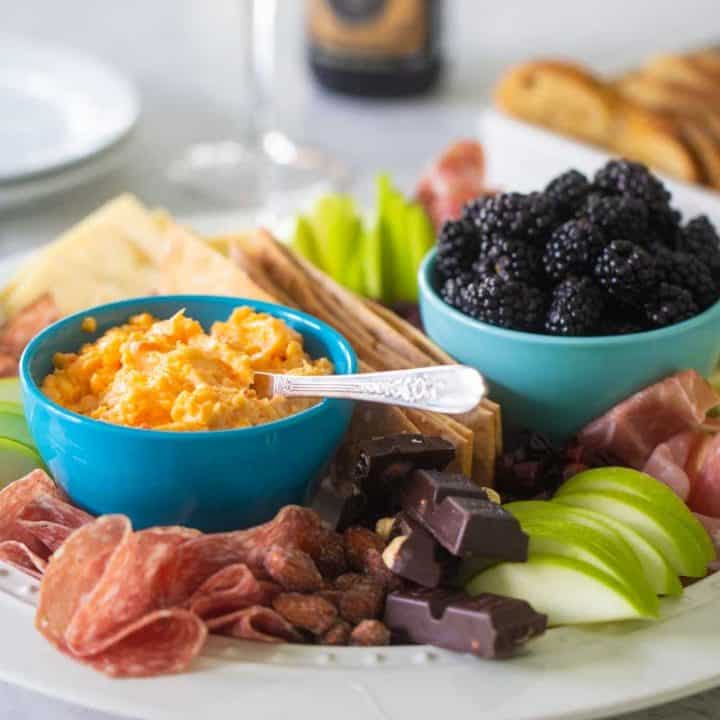 The Easiest Cheddar Snack Board - Peanut Blossom