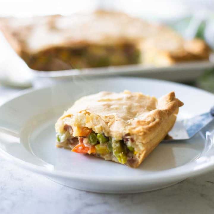 Make Ahead Ham Slab Pot Pie - Peanut Blossom