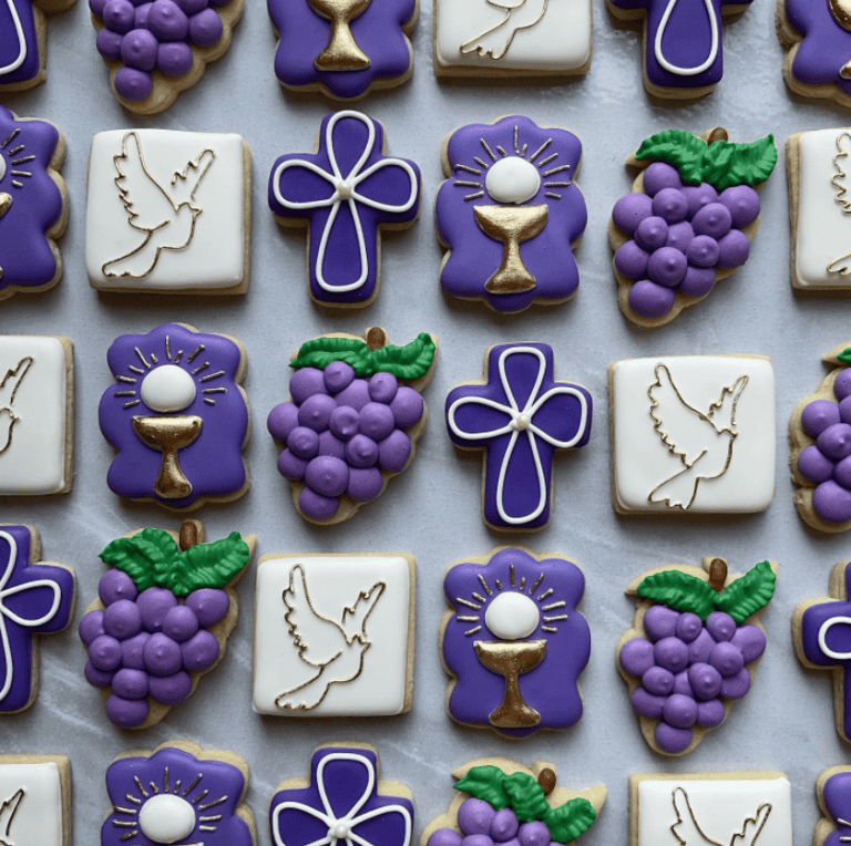 First Communion Cookies Design Ideas - Peanut Blossom