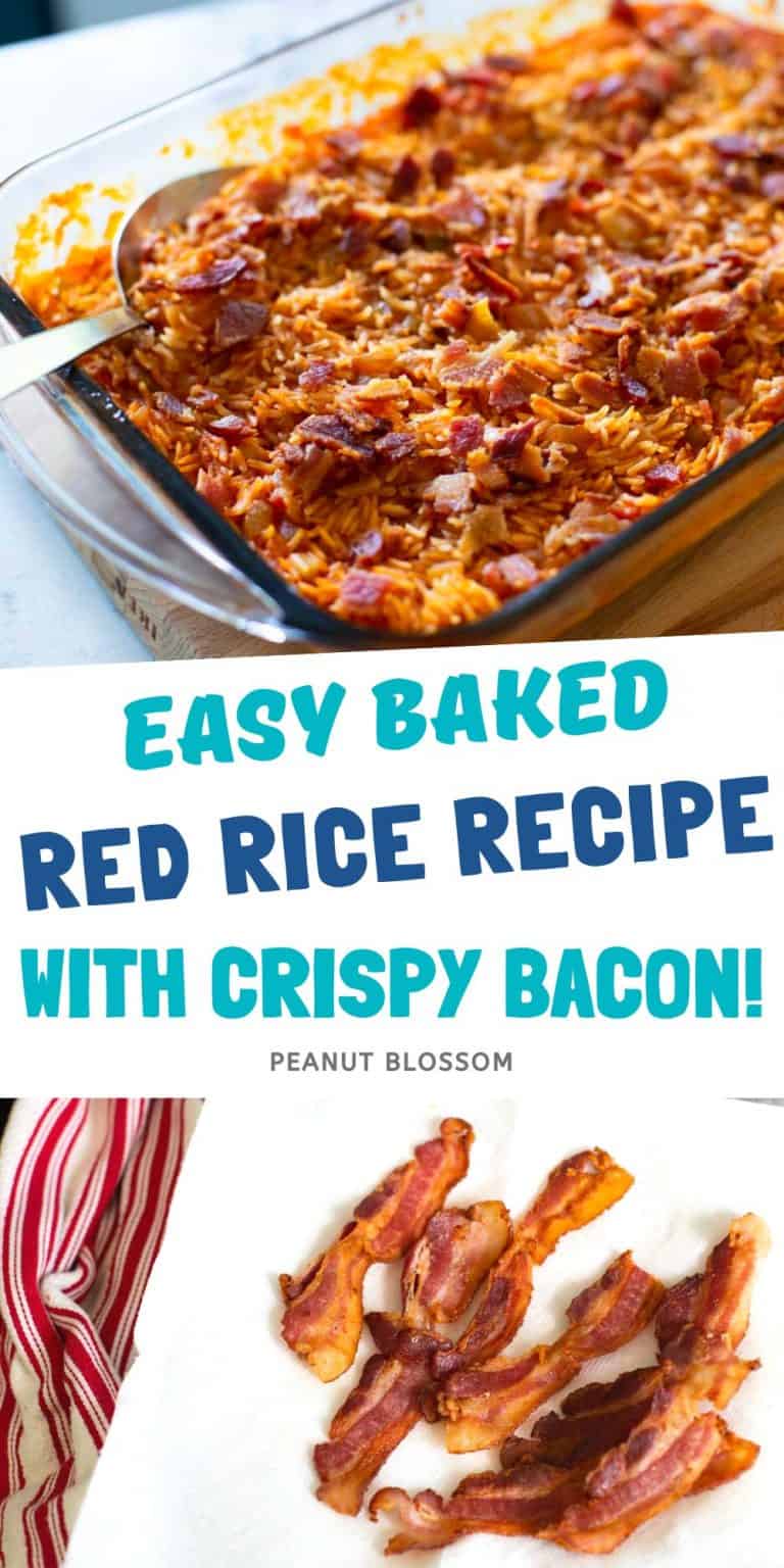 Baked Red Rice with Bacon - Peanut Blossom