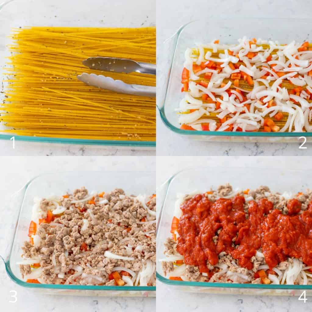 No Boil Baked Spaghetti