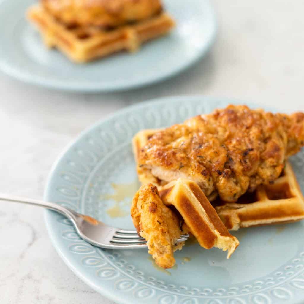 Southern Chicken and Waffles - Peanut Blossom